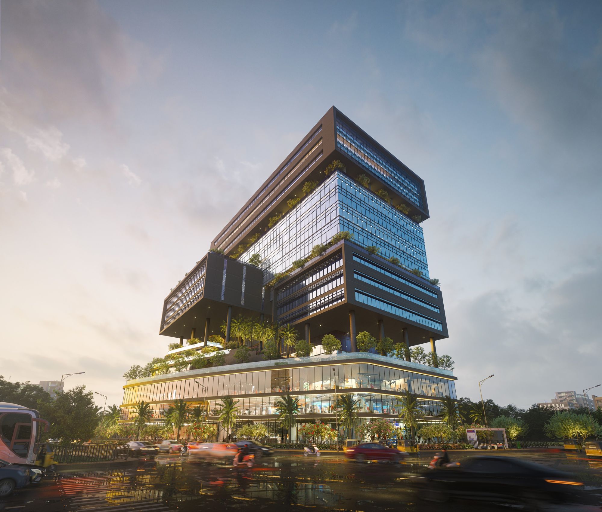 Home - Futuristic Commercial Plaza | OneDowntown Hyderabad